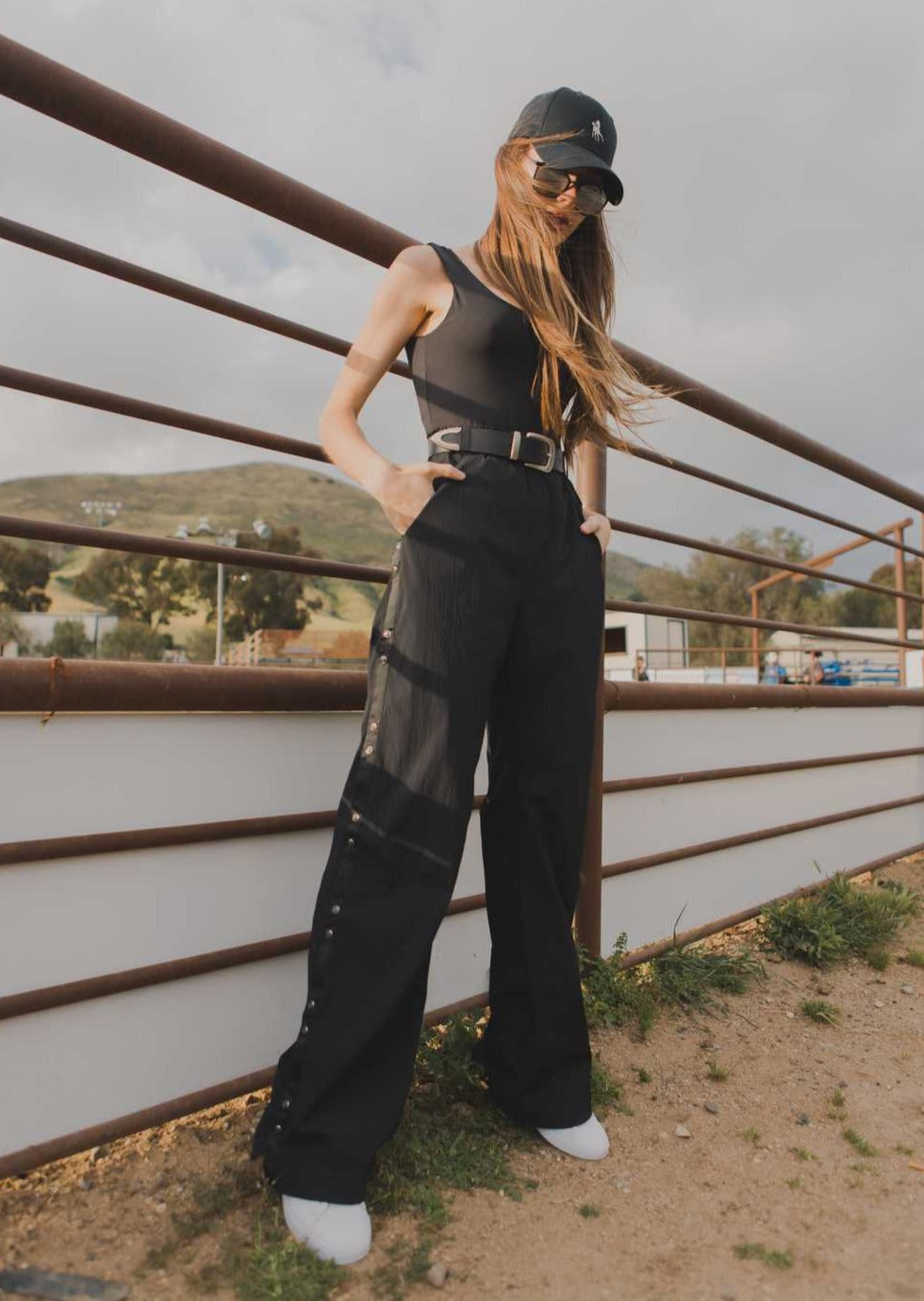 Milton Menasco | Off the Track Wide Leg Snap Pants– Street and Saddle